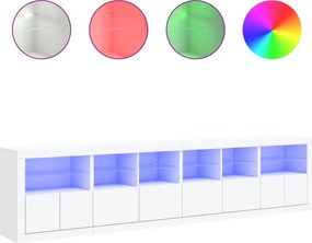 Příborník s LED osvětlením bílý 283 x 37 x 67 cm 3209016