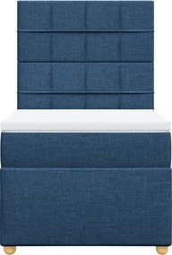 Box spring postel s matrací modrá 90x190 cm textil 3293441
