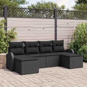 Set pohovek 6 ks Černá polyratan 3354822