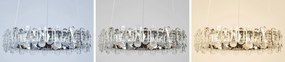 Toolight Toolight, LED závěsné svítidlo s křišťály APP1041-CP + dálkové ovládání, chromová, OSW-09472
