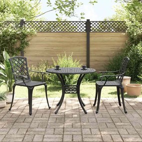 3dílný bistro set černý litý hliník 3216331