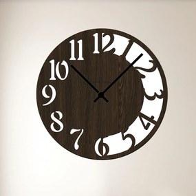 dřevo života Nástěnné hodiny CLOCK Zvolte barvu dekoru: Wenge, Zvolte velikost hodin (cm): 40x40, Barva ručiček: Černé