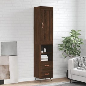 vidaXL Skříň highboard 34,5 x 34 x 180 cm kompozitní dřevo [3200234] Barva: hnědý dub