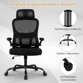 Costway Ergonomická kancelářská židle Stolní židle s bederní opěrkou