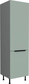 ARIA sa | vysoká skříňka 60 LO-215 2F na vestavnou lednici | 60 cm | ANTI FINGERPRINT povrch | antracit/aquamarine