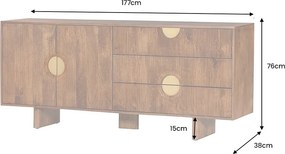 Designová komoda Opaline 177 cm hnědé mango