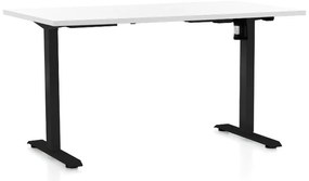 Výškově nastavitelný stůl OfficeTech A, 120 x 80 cm - černá podnož Barva: Světle šedá