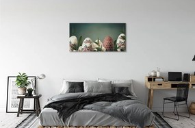 Obrazy na plátně Listy vejcem květiny 125x50 cm