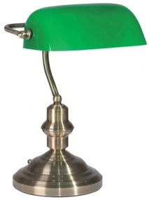 TOP-LIGHT Stolní lampa v bankéřském stylu OFFICE BANK Z, 1xE27, 60w, zelená Office bank  Z