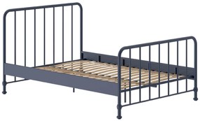 OnaDnes -20% Tmavě modrá kovová postel Vipack Bronxx 140 x 200 cm