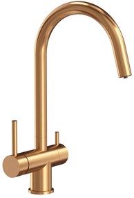Quadron Caren, vysoká dřezová baterie s připojením vodního filtru, h-350, měděná matná, 3623512_PVDC1