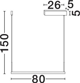 Matně černé hliníkové LED stmívatelné závěsné svítidlo ø 80 cm Lunette – Nova Luce