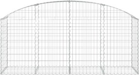 Klenutý gabionový koš 200 x 50 x 80/100 cm pozinkované železo 153474