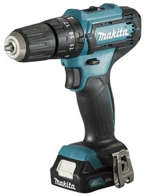 Makita - 12V AKU vrtačka s příklepem, 2x aku 2,0 Ah CXT, nabíječka HP333DSAE