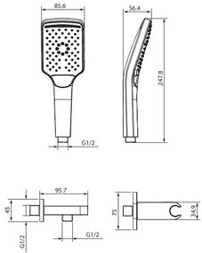 Cersanit Moduo - bidetová batéria, chróm, S951-351