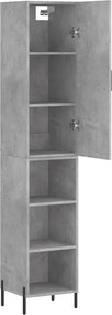 Skříň highboard betonově šedá 34,5x34x180 cm kompozitní dřevo 3198989