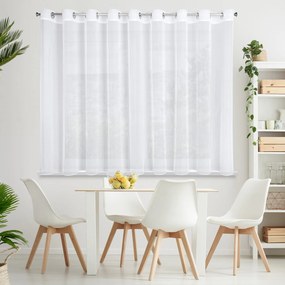ZÁCLONA NA KROUŽCÍCH MIREA 350X150 CM BÍLÁ