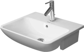 Duravit ME by Starck - Umyvadlo 55x46 cm, s přepadem, otvor pro baterii, DuraShield, bílá 037855AA00