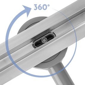 Odtokový žlab REA NEOX SLIM PRO 50 cm, broušený nikl
