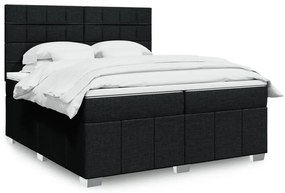 Box spring postel s matrací černá 200x200 cm textil 3294077