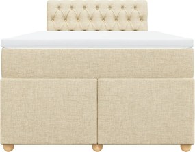 Box spring postel s matrací krémová 120x200 cm textil 3286659