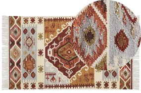 Vlněný kelimový koberec 80 x 150 cm vícebarevný PROSHYAN Beliani