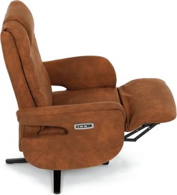 Polohovací křeslo hnědé, elektrické TV-C5590 BR3