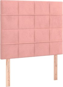 Box spring postel s matrací růžová 120 x 200 cm samet 3137838