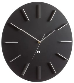 Designové nástěnné hodiny Future Time FT2010BK Round black 40cm