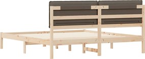 Rám postele s čalouněným čelem Taupe 200 x 200 cm 3405560