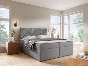 Eka Kontinentální čalouněná postel DIAMOND - Trinity (90x200 cm) Barva látky Trinity: Šedá (Trinity 2314)