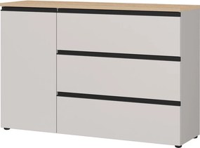 Šedobéžová/ve světle přírodní barvě komoda 135x91x41 cm Cormano – Germania