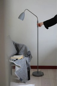 Šedá LED stmívatelná stojací lampa s kovovým stínidlem (výška 140 cm) Patro – Markslöjd