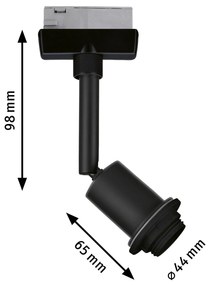 Paulmann 96913 DecoSystems spot, spot pro Urail systém, 1x20W E14, matná černá