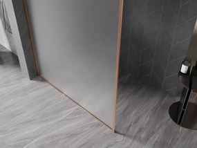 Mexen, Mexen Kioto-XF sprchová stěna s rámem 100 x 202 cm, matná 10 mm, broušená měď - 800-100-104-65-30-X