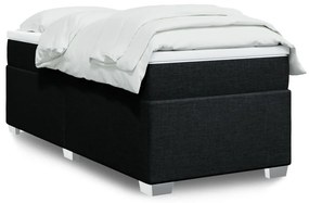 Box spring postel s matrací černá 90x190 cm textil 3285097
