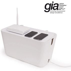 Úložný box na nabíječky a wi-fi router bílý velikost: xx-large