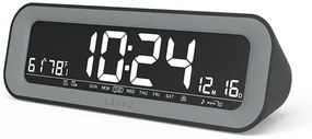 Černý digitální budík LAVVU SMART do sítě s rádiem LAD4010