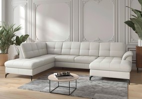XXXLutz SEDACÍ SOUPRAVA, textil, kůže, bílá Sit & More - Sedací soupravy - 00014401636M