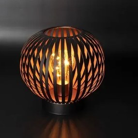 Solight WO3102 kovová kulatá lucerna se žárovkou s micro LED měděná /
