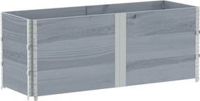 Zahradní truhlík šedý 150 x 50 cm masivní borové dřevo 3295437