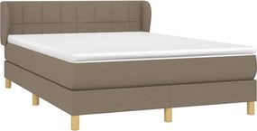 Box spring postel s matrací taupe 140x200 cm textil 3126809