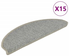 vidaXL Marketos Samolepicí nášlapy na schody sisal 15ks 65x21x4cm světle zelené