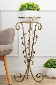 STOJAN NA KVĚTINÁČ QUINCY 77X35 CM ZLATÁ