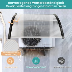Costway Stříška pro stříšku předních dveří vyrobená z hliníku