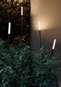 Redo LED venkovní zapichovací svítidlo TORCH, 124cm Barva: Hnědá