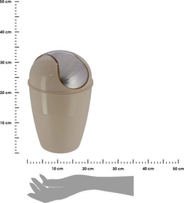 Odpadkový koš Cuesta, béžová, 5,6L