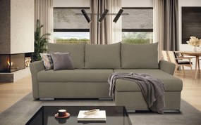 Rohová sedačka Dexter, světle hnědá látka