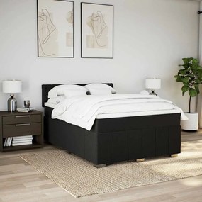Box spring postel s matrací černá 140 x 190 cm textil 3287072