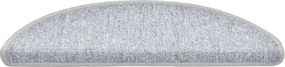 Schodové rohože 20 ks 56 x 17 x 3 cm světle šedé, půlkulaté 3365784